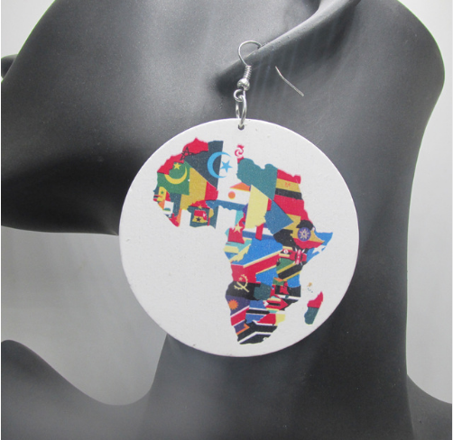 United Colors of Africa Earrings | Africa shaped earrings | African ...